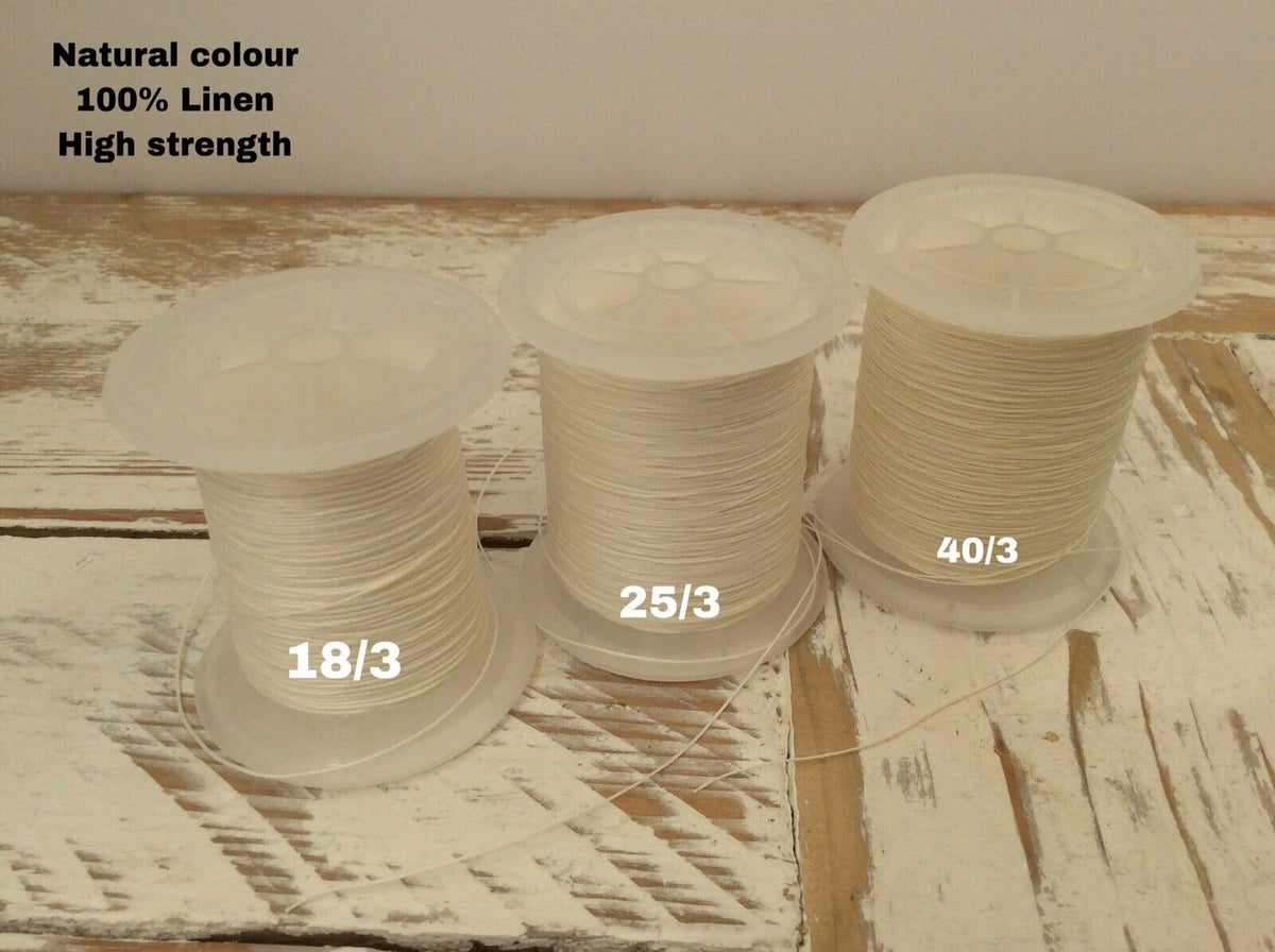 Pure Linen waxed book binding thread 18/3 Thickest Gauge – The Craft Raft